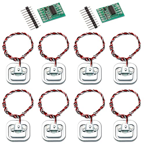 CenryKay 8pcs 50kg Load Cell Half Bridge Strain Gauge Sensor with 2pcs ...