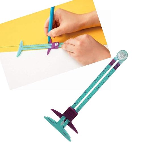 HONEYSEW 5-in-1 Sliding Gauge Measuring Sewing Ruler Tool for Sewing ...