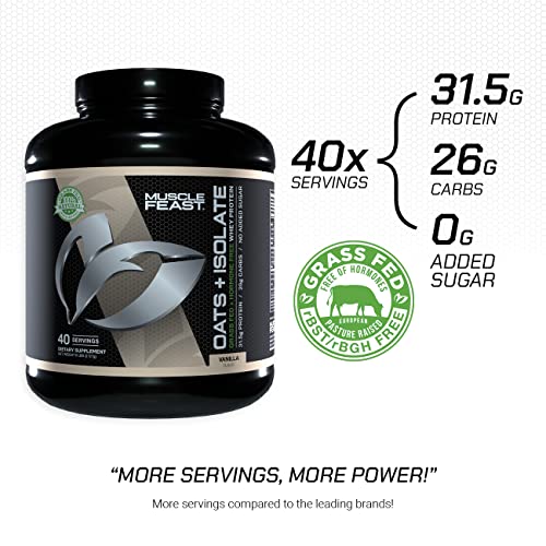 Mua Muscle Feast Grass-Fed Whey Protein Oats + Isolate Powder, Hormone ...