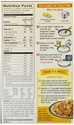 chicken rice a roni nutrition