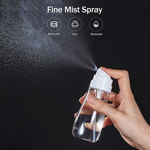 Small Spray Bottle with Fine Mist, 2 Pack 3.4oz/100ml Travel Spray ...