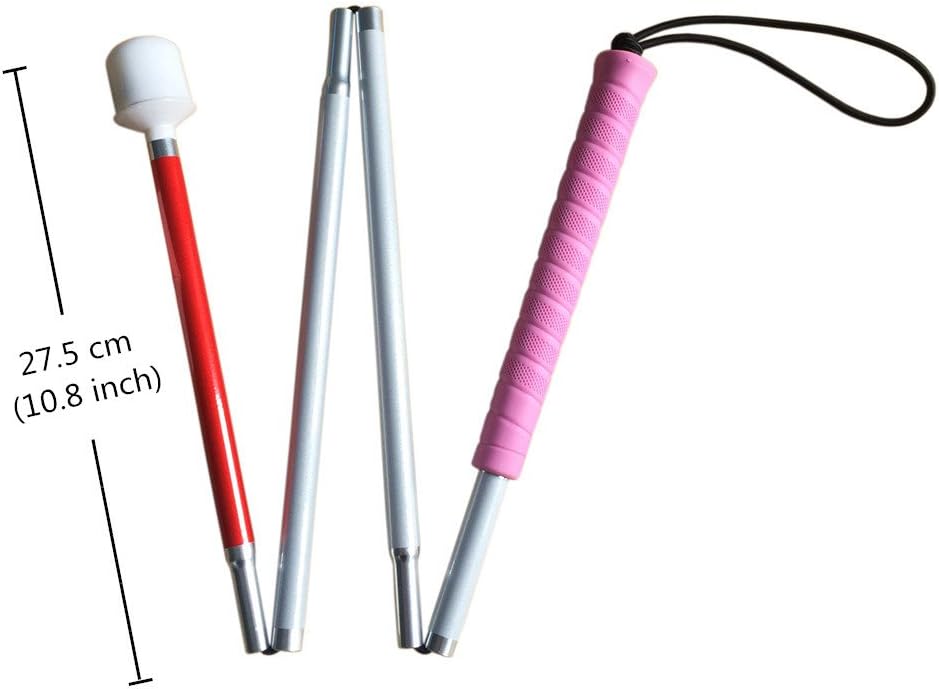 VISIONU Aluminum Mobility Folding Cane for The Blind (Folds Down 4 ...