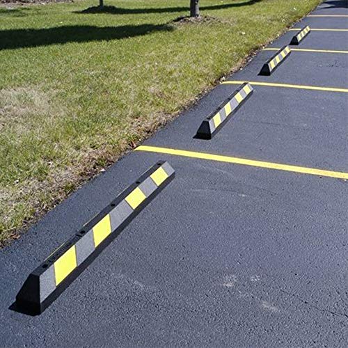 ScinoTec 72" Rubber Parking Block Target with 8 High Reflective Yellow ...