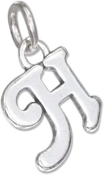 Amazon.com: Sterling Silver 925 Scrolled Letter H Charm: Jewelry