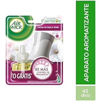 Air Wick Aromatizante de Ambiente Continuo, Aparato Eléctrico y Repuesto, Lirios de Luna y Seda ...