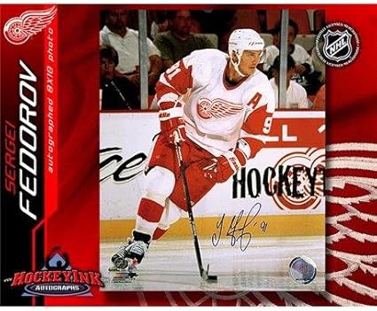 Sergei Fedorov Detroit Red Wings 8 x 10 Autographed Photo - Autographed ...
