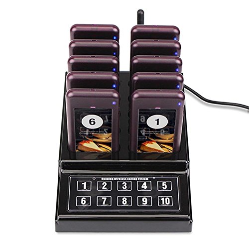 Buy Wireless Calling System,1-for-10 Restaurant Pager Wireless Waiter ...