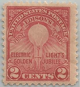 Amazon.com: U.S. STAMP 1929 Commemorative 2 Cent Edison Stamps Scott ...
