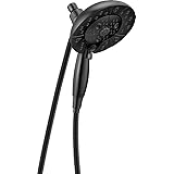 Amazon.com: Delta Faucet HydroRain 2-in-1 Matte Black Rain Shower Head ...