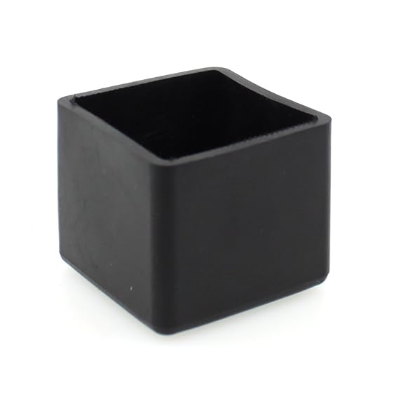 25mm (1") Square Rubber FEET STOPPERS Tips FERRULES CAPS for Table and ...