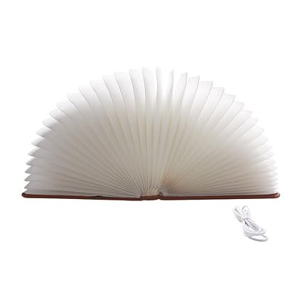 Creative Four-color Page Book Lamp Folding Portable LED Book Light USB ...