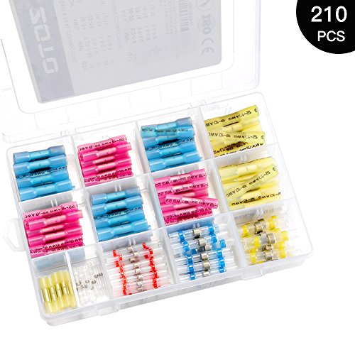 210 PCS Heat Shrink Wire Terminals & Wire Connectors Solder Seal, ZOTO ...