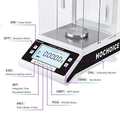 Hochoice 200g/0.1mgLab Scale 0.0001g| Analytical Electronic Balance Lab Precision Weighing ...