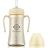 Amazon.com : GROSMIMI Spill Proof no Spill Magic Sippy Cup with Straw with Handle for Baby and ...