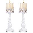 Amazon.com: Candle Holders for Pillar Candles Gothic Matte Black Vintage Tall Candle Holders Set ...