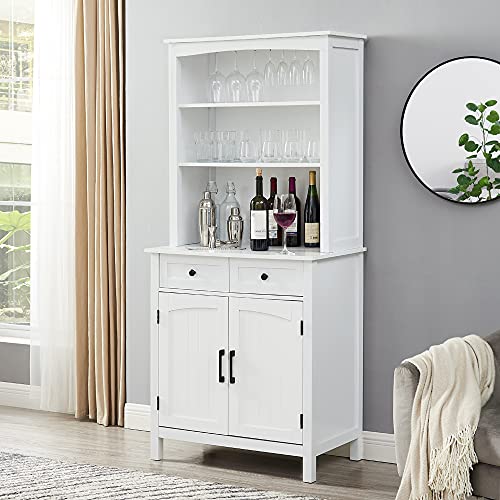 Home Source Jill Zarin White China Cabinet with Wood Doors in Kuwait ...