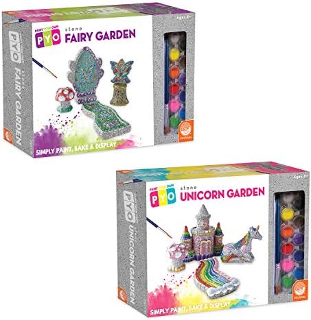 MindWare Paint Your Own Stone Gardens: Set of 2 Gift Kits for Kids ...