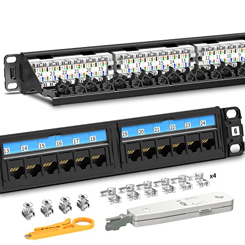 Mua AMPCOM Industrial Series CAT6 24 Ports Patch Panel, Rack Mount - 1U ...