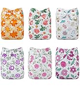 Amazon.com: ALVA Pocket Cloth Diapers Reusable, Washable Adjustable ...