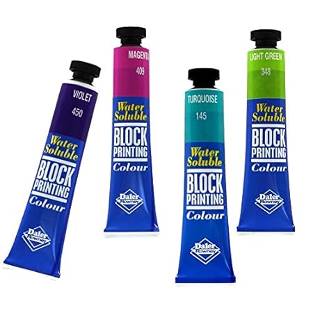Daler Rowney Water Soluble Block Printing Ink 250ml White: Amazon.co.uk ...