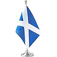 Amazon.com : Scotland Flag Scottish Flags, Small Mini Scottish Desk ...