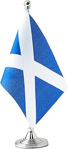 Amazon.com : Scotland Flag Scottish Table Desk Small Mini Flags ...