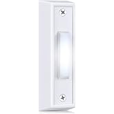 LED Lighted Doorbell Button, Upgraded Solid and Sleek Metal Wall ...