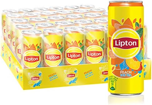 Lipton Liquid Peach Non-Carbonated Iced Tea Drink Cans - 30 x 240 ml ...