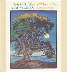William S. Rice Arts & Crafts Block Prints 2018 Wall Calendar: William ...