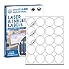 Spartan Industrial Printable Circle Laser Label - 2" Round - White, 100 ...