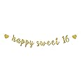 Amazon.com: Happy Sweet 16 Banner, 16 and Fabulous, Cheer to 16 Years ...