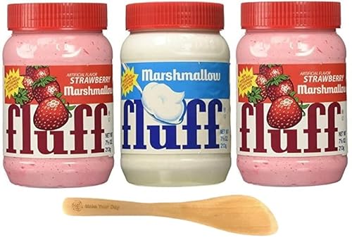 Marshmallow Fluff, Original Fluff and Stawberry Fluff, 7.5 Ounce (Pack ...