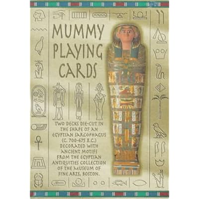 Buy Mummy Playing Cards: Two Decks Die-Cut in the Shape of an Egyptian ...