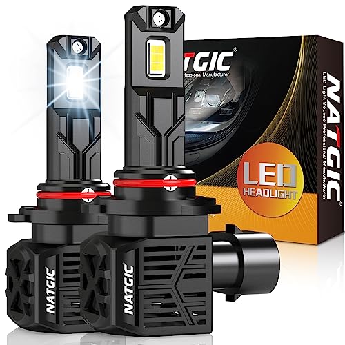 NATGIC 9005 LED Direct Inserted Headlight Bulb,80W 16000LM Xenon White ...