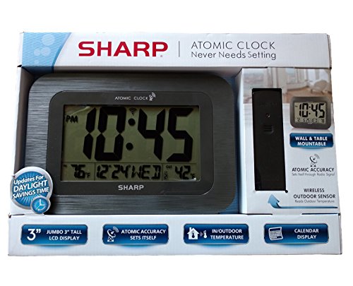 Amazon.com: Sharp Digital Atomic Wall Clock - Gray: Home & Kitchen