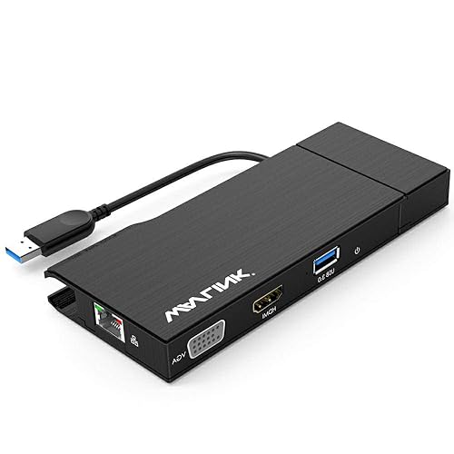 WAVLINK USB 3.0 Docking Station Dual Display HDMI | VGA with Gigabit ...