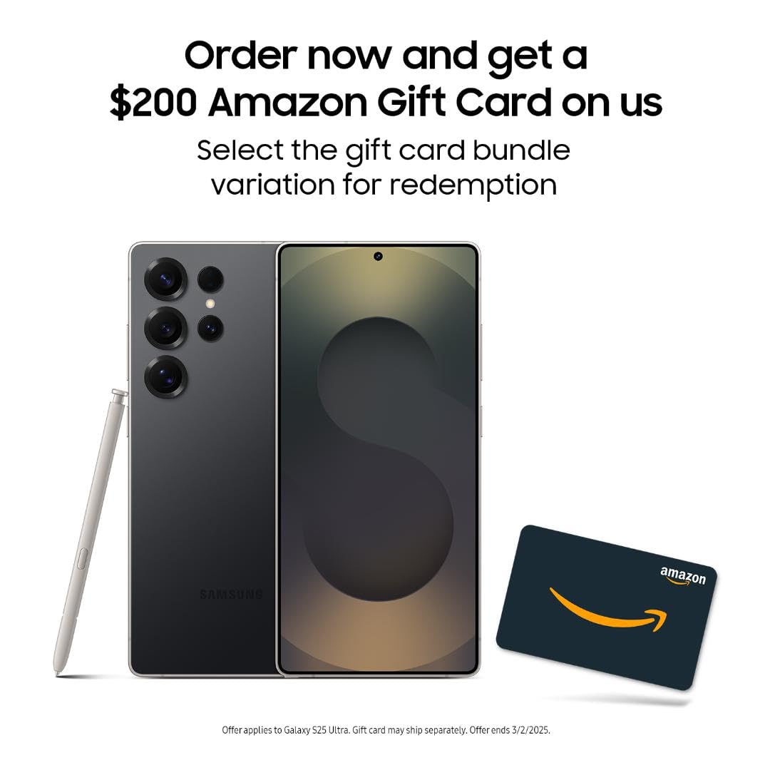 Mua SAMSUNG Galaxy S25 Ultra Cell Phone + $200 Amazon Gift Card, 256GB ...