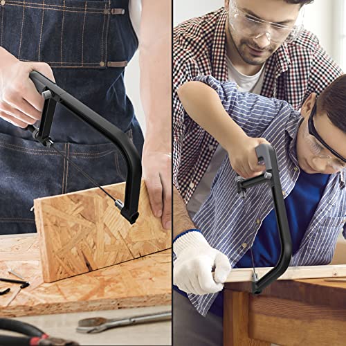 JIMIHOME Small Hand Saw Set, 12" Hacksaw Frame, 6" Mini Hacksaw with ...