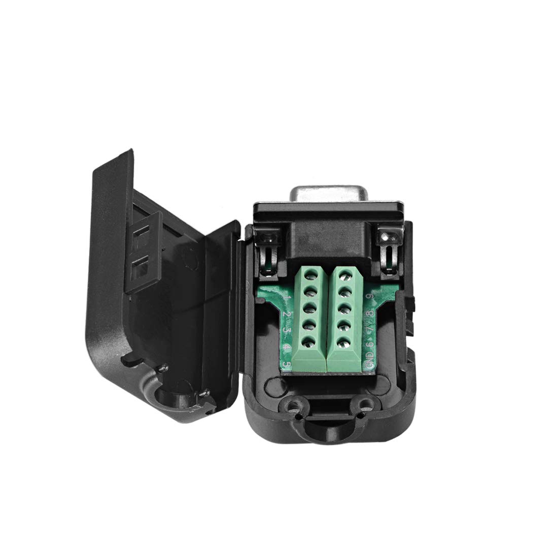 sourcing map D-sub DB9 Breakout Board Connector with Case 9 Pin 2 Row Female RS232 Serial Port ...