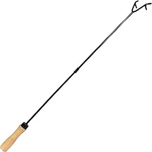 Amazon.com : Sunnydaze Steel Fire Pit Poker Stick with Wood Handle ...