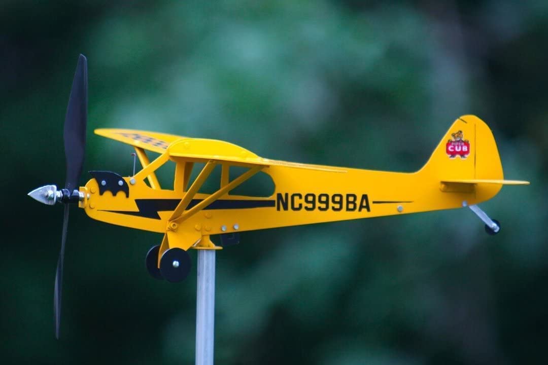 Thyggzjbs Piper J3 Cub Airplane Weathervane,3D Unique and Magical Metal ...
