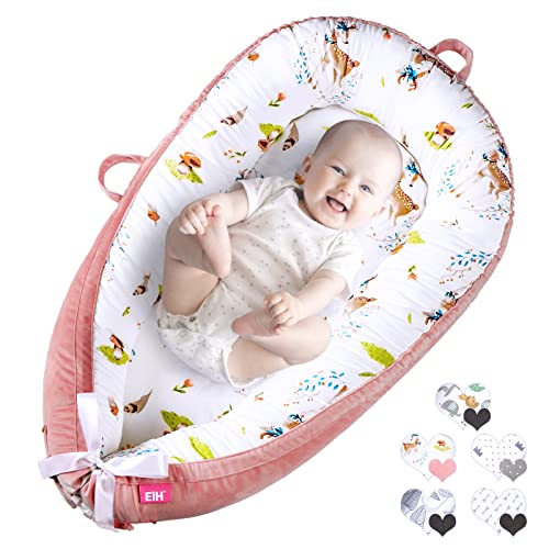 EIH Baby Nest,Baby Lounger Co-Sleeping Baby Bassinet for Bed Newborn ...