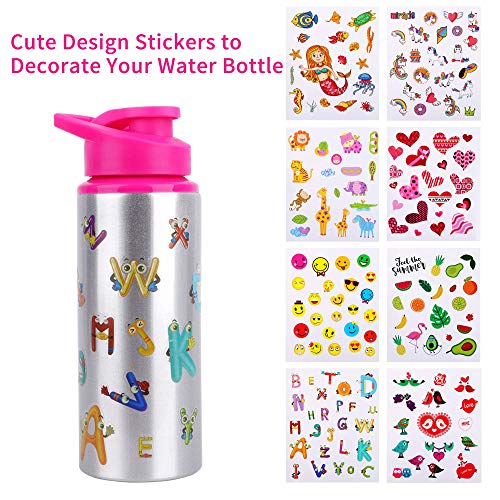 FiGoal Make Your Own Bottle with Assorted Designs Stickers DIY Decorate ...