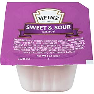 Amazon.com : Heinz Sweet & Sour Sauce Single Serve Packet (1 oz Packets ...