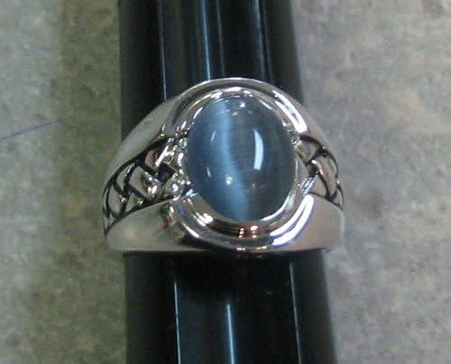 Amazon.com: R. S. Covenant Rings 2292 Cat's Eye Silver Men's Ring Size ...