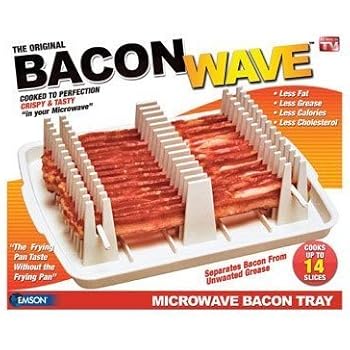 Amazon.com: Bacon Wave Microwave Bacon Tray Boxed: Kitchen & Dining