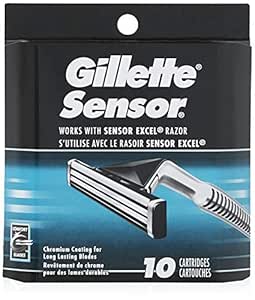Amazon.com: Gillette Sensor Men's Razor Blades – 10 Refills