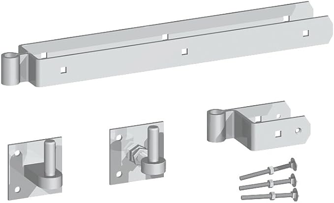 1st Fix South Galvanized Adjustable Rising Gate Hinge Set: Amazon.co.uk ...