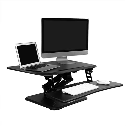 FlexiSpot 32" Height Adjustable Standing Desk Converter w/Quick Release ...