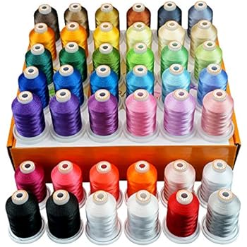 New Brothread 40 Brother Colors Polyester Embroidery Machine Thread Kit ...